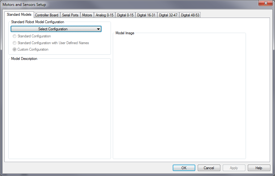 Motors and Sensors Setup