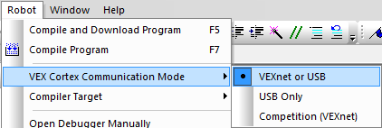 Getting Started with the VEX Cortex - Wireless (VEXNet)