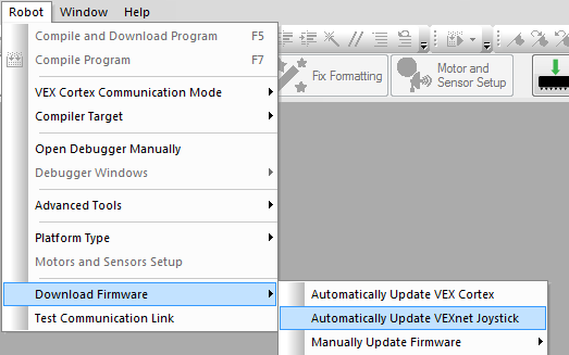 Getting Started With The Vex Cortex Wireless Vexnet