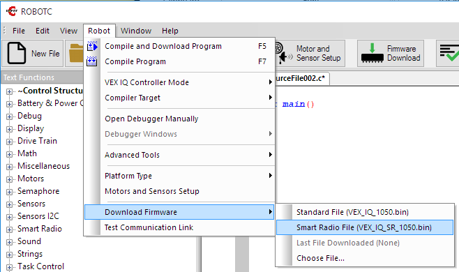 Getting Started with the VEX IQ Smart Radio